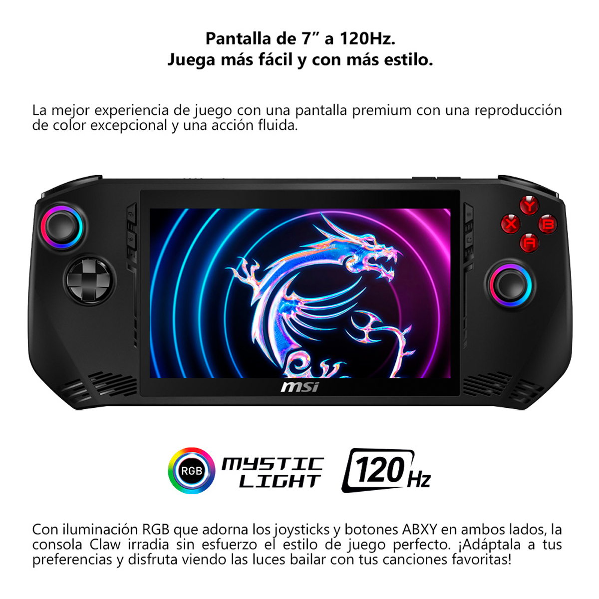 Consola Gamer Msi Claw A1m 062mx Intel Core Ultra 5 7pulg 512gb Ssd