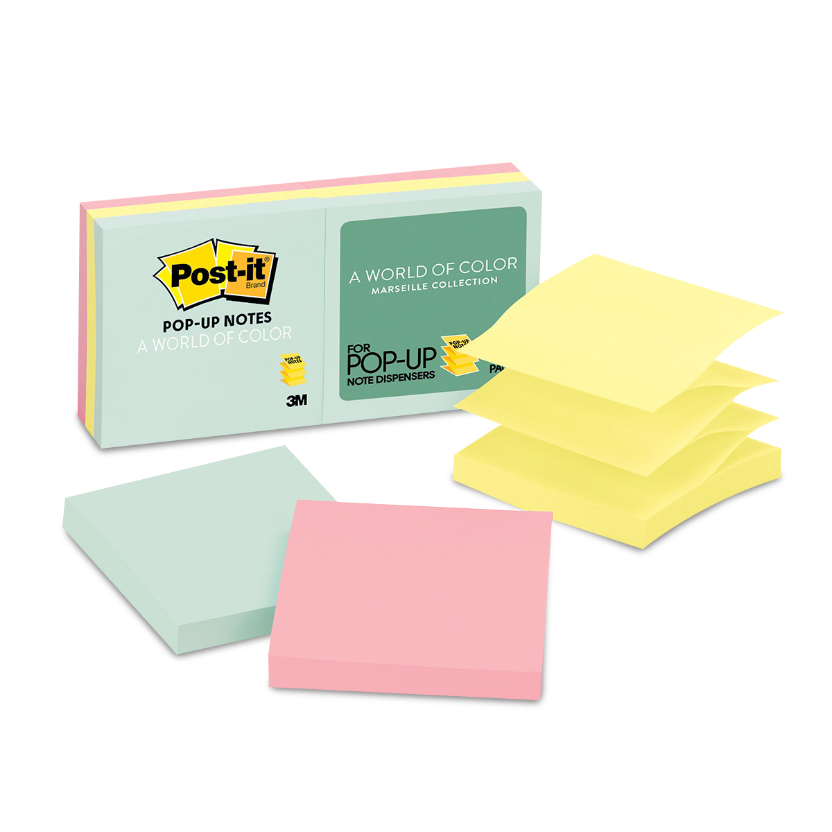Notas Adhesivas 3m Post It Pop Up Pastel Colores Surtidos 7 6 X 7 6 Cm