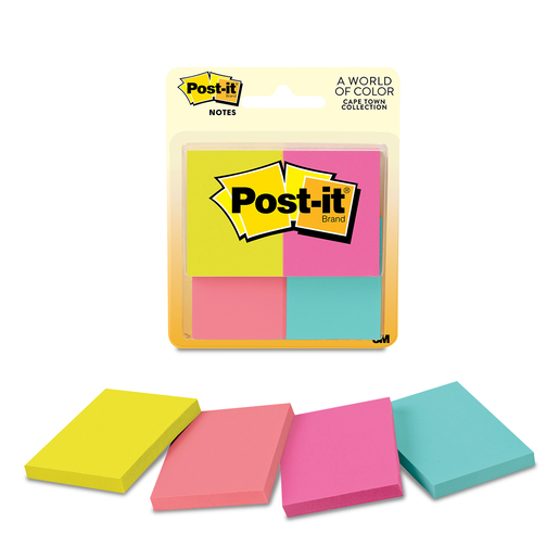 Notas Adhesivas 3m Post It Mini Neon 653 Colores Surtidos 4 X 5 Cm