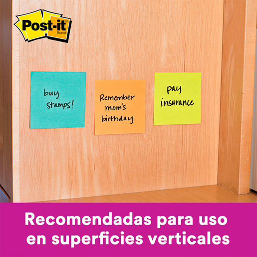 Notas Adhesivas 3m Post It Super Sticky Miami 654 Colores Surtidos 7 6